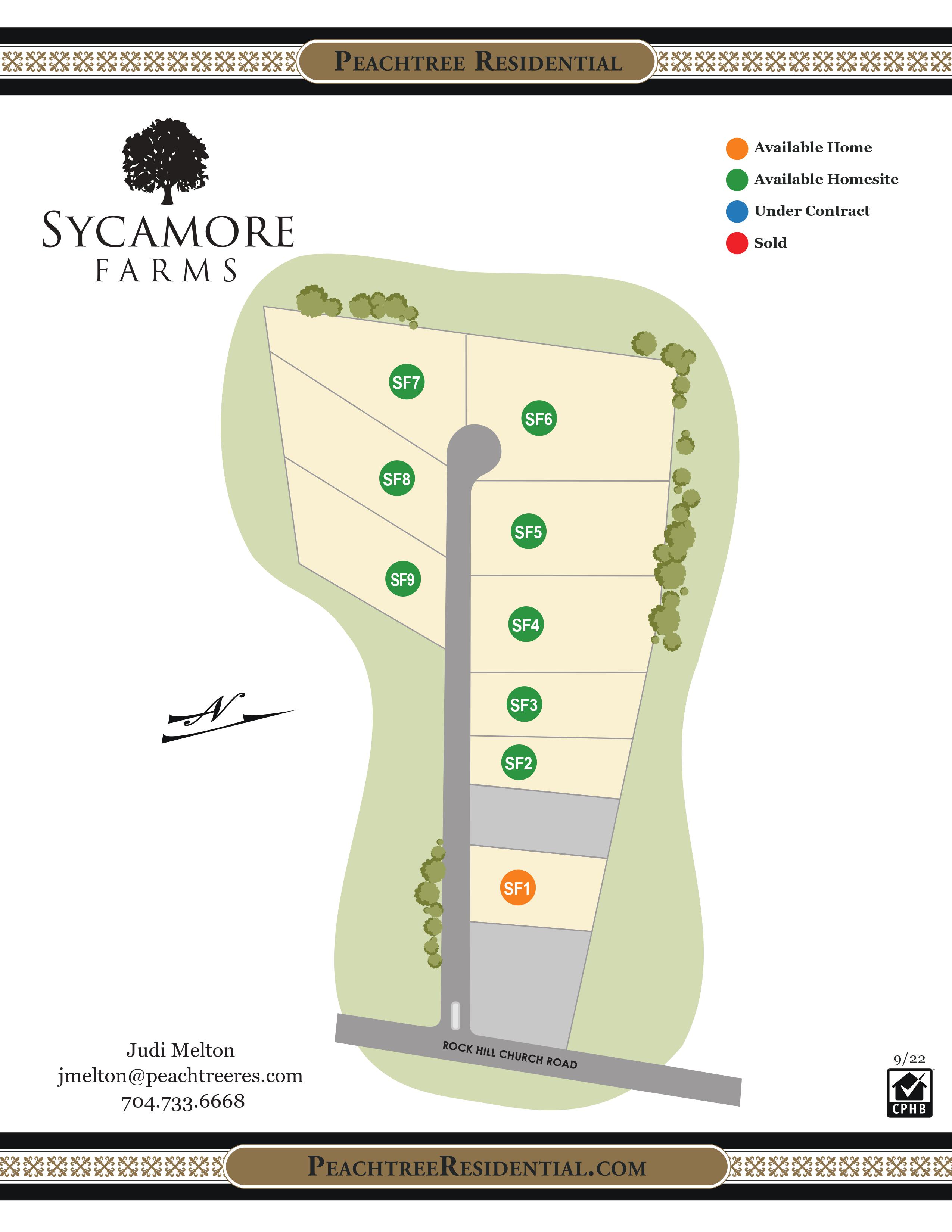 peachtree residential sycamore farms site map - Peachtree Residential
