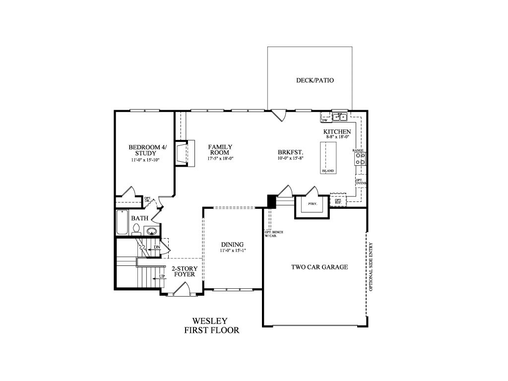 Wesley 1st Floor Plan - Peachtree Residential